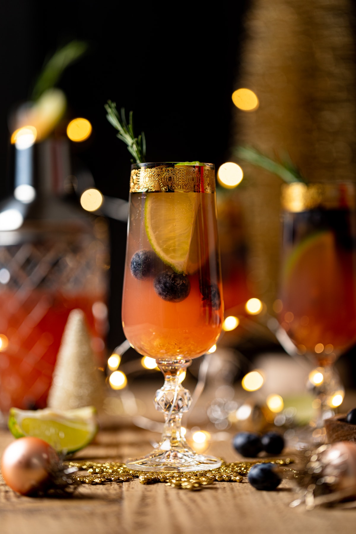 Blueberry Ginger Lime New Year's Mocktails | Orchids + Sweet Tea Blueberry Ginger Lime New Year's Mocktails | Orchids + Sweet Tea