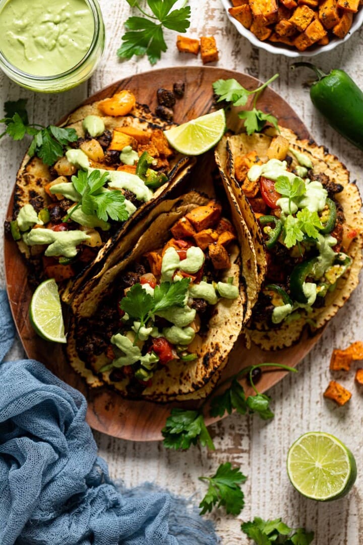 Roasted Sweet Potato Black Bean Tacos | Orchids + Sweet Tea Roasted Sweet Potato Black Bean Tacos | Orchids + Sweet Tea